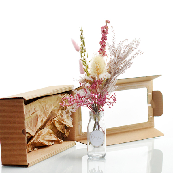 Geschenkeset Trockenblumenstrauß Traumfarben | Pampas, Rittersporn ...